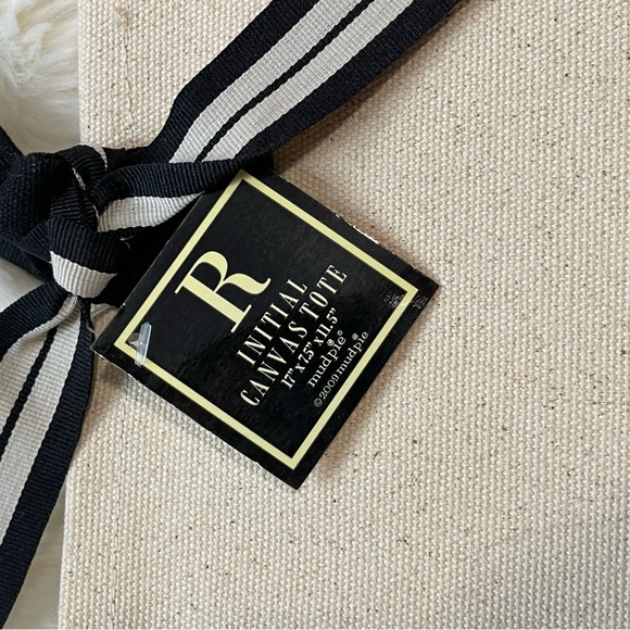 Mud Pie | Bags | Mud Pie Letterr Initial Tote Bag Nwt | Poshmark